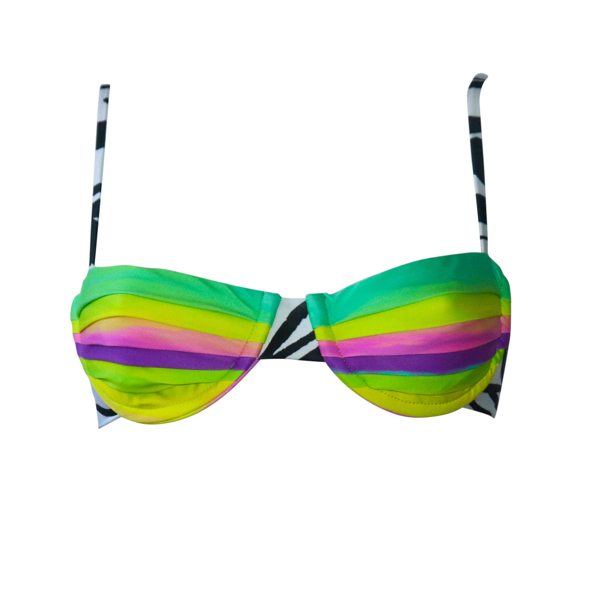 BRA DRAPED ZEBRA MULTICOLOR TOP – APPLODSTORE.COM